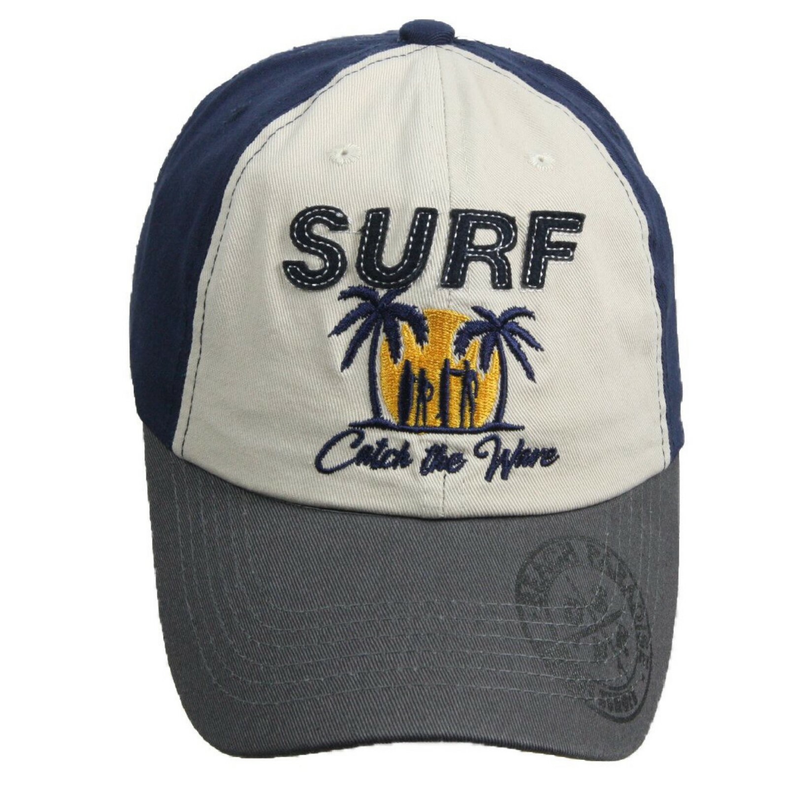 Baseball Cap SURF Sun Dad Hat Cotton Beach Catch The Wave Adjustable ...