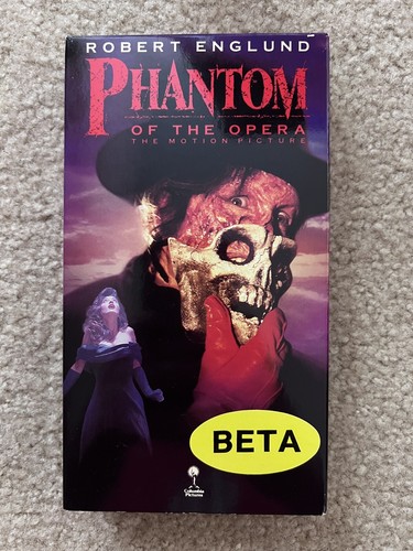 Phantom Of The Opera (1989) Betamax Not VHS Robert Englund Rare Horror ...