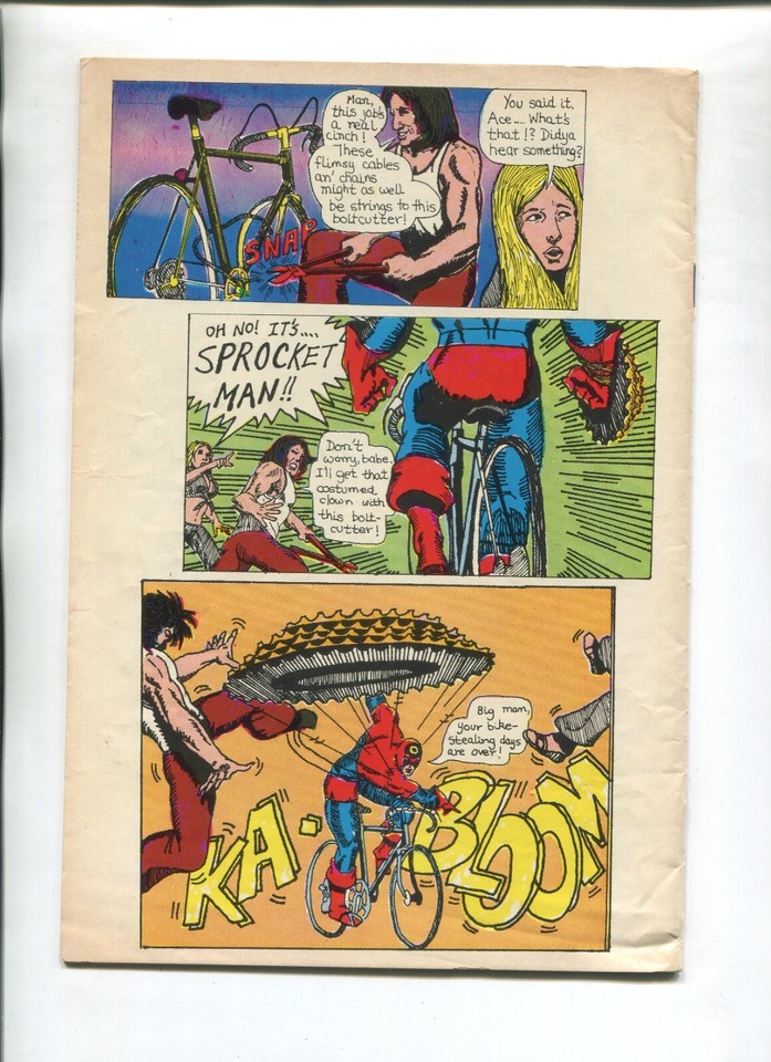 SPROCKET MAN #NN VG- CPSC COMICS 1976 EARLY PRINT! COMIC ON BICYCLE ...