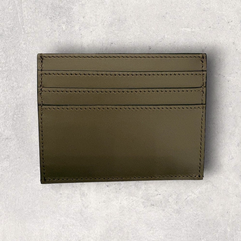Fendi Roma Leather Card Holder Wallet Brown Logo New w Box Authentic | eBay