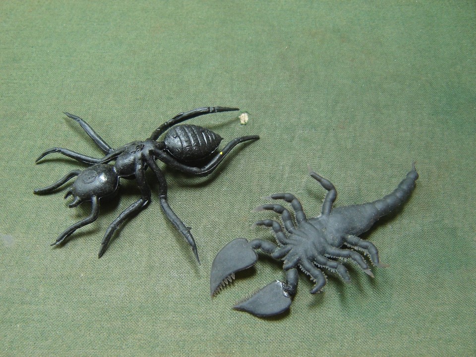 1960/70s Ugly Jiggly Jiggler Rubber Monsters Aliens Toys Black Skeleton ...