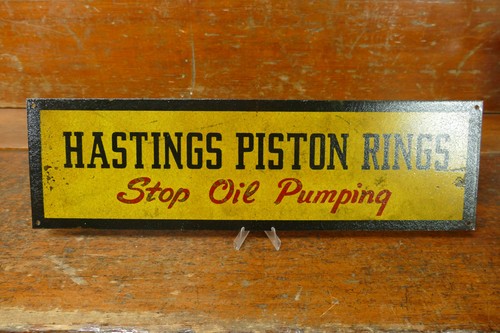 Vintage Hastings Piston Rings Stop Oil Pumping Metal Advertising Gas ...