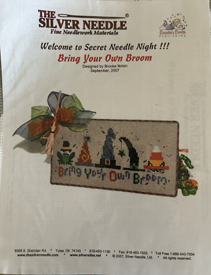 The Silver Needle Cross Stitch PATTERN only SNN Bring Your Own Broom ...