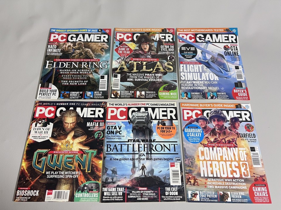 Lot Of 25 PC Gamer Magazines Years 2015 And Up (Between 2015 To 2021 ...