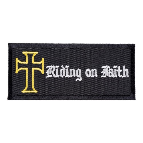 Riding On Faith Cross Patch, Christian Biker Patches | eBay