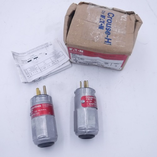 2 Pack Eaton Crouse-Hinds ENP5151 Explosion Proof Plugs 15A 125V | eBay