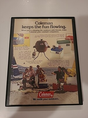 Coleman Coolers Beach Print Ad 1984 Framed 8.5x11 | eBay