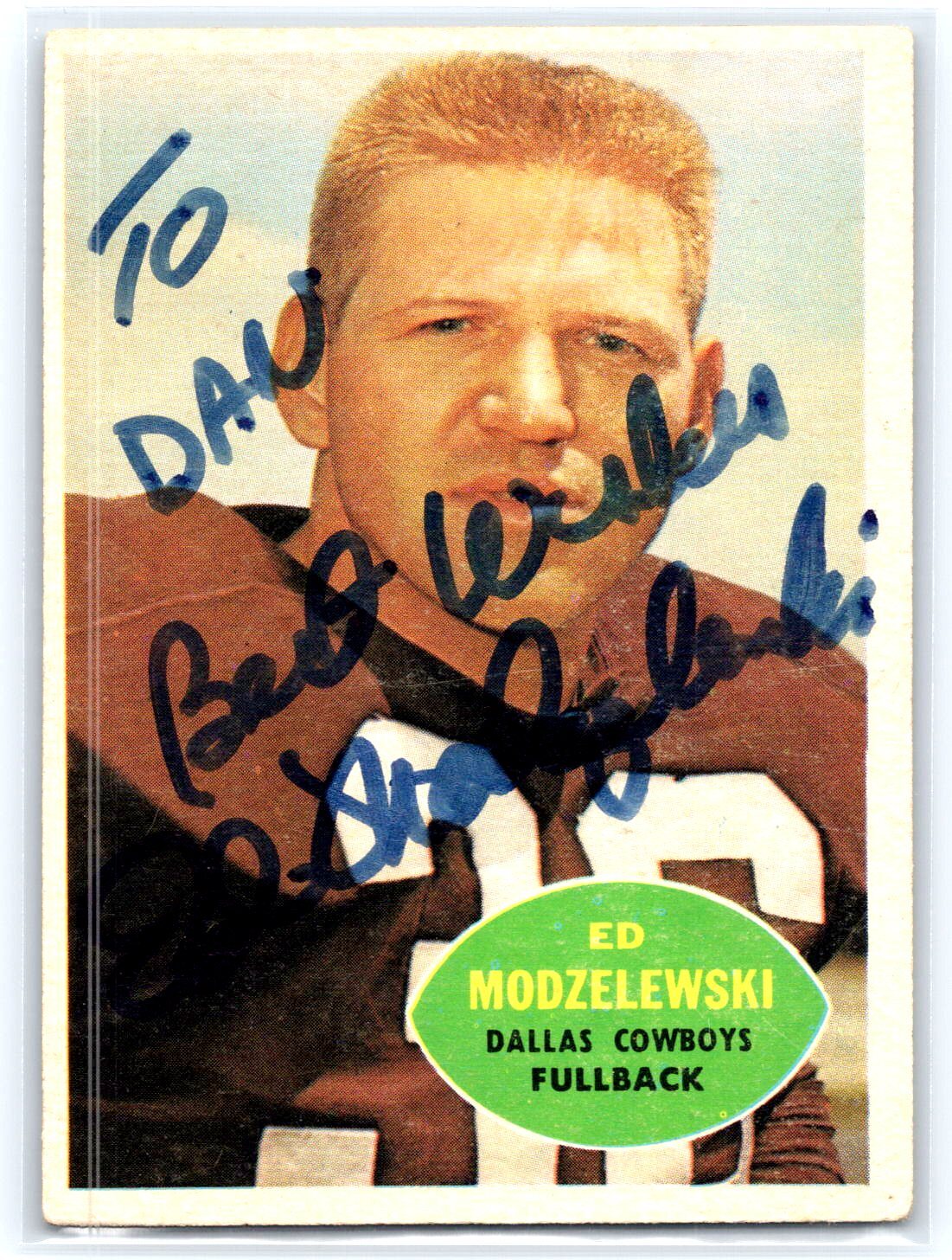 Ed Modzelewski Signed Autographed Card 1960 Topps #33 "To Dan" | eBay
