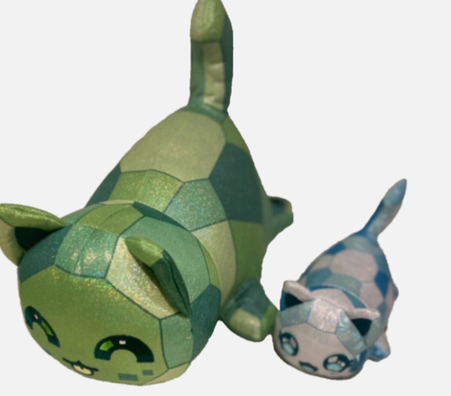 2 Aphmau MeeMeows Litter 4 Plush 6” Celestial Blue Diamond Cat 11 ...