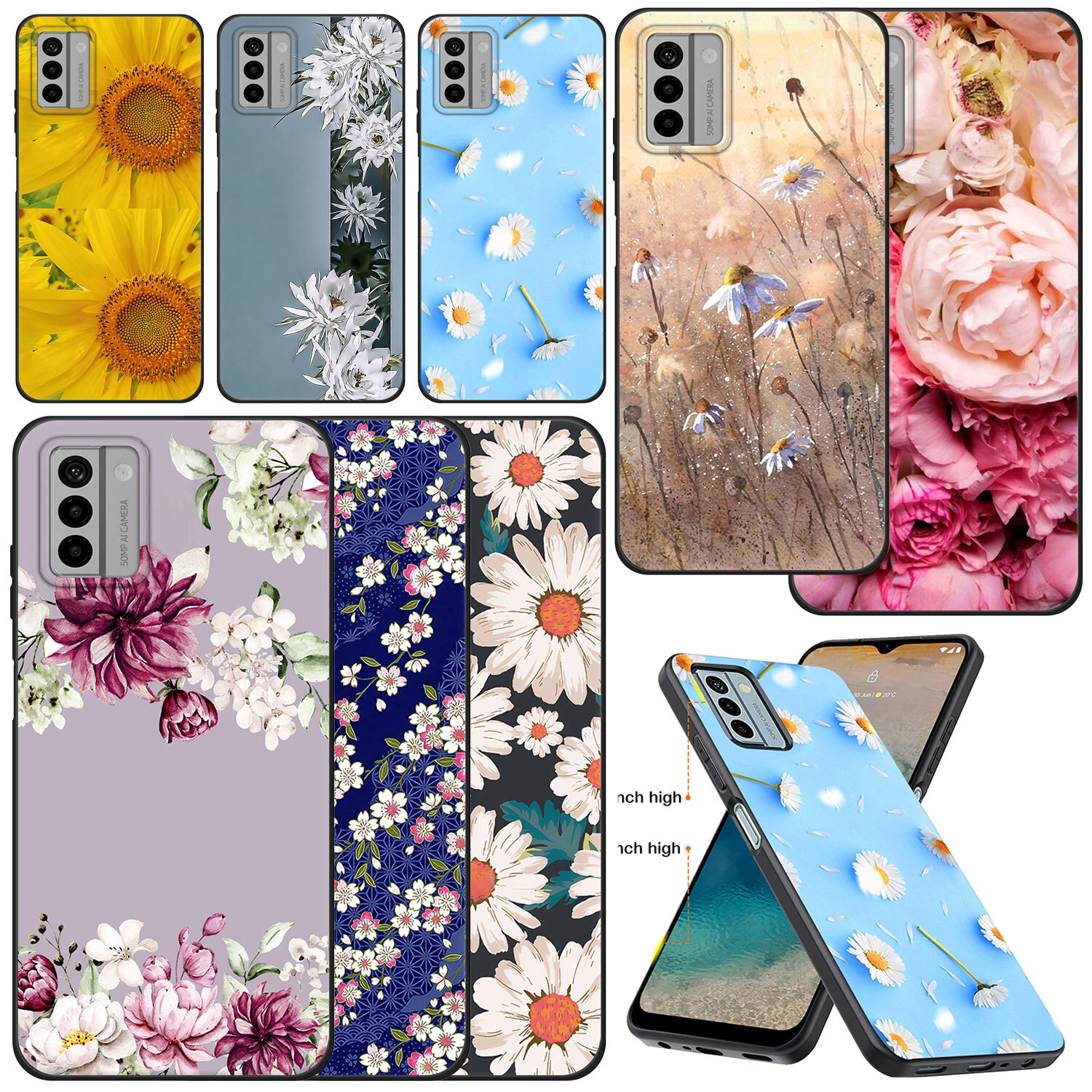 Sweet Flower Printed Phone Case For Nokia C210 G310 C300 G400 C110 C32 ...