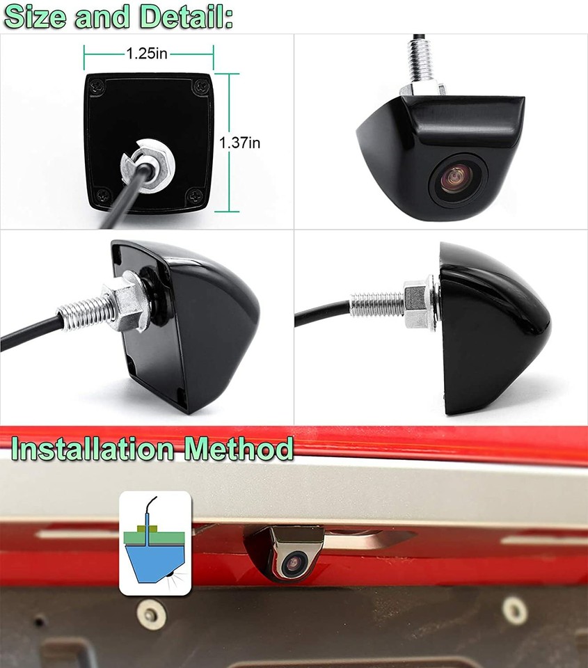 170° HD Night Vision Rear Car Camera View Reverse Backup Parking ...