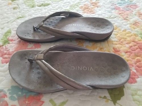 Vionic Flip Flops Sandals Womens Gray Orthopedic US Size 8 | eBay