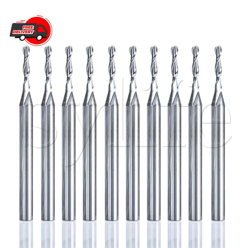 5/10Pcs Ball Nose End Mill 3.175mm Shank 2 Flute CNC Router Bits ...