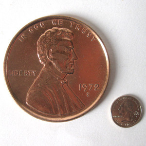 Giant JUMBO PENNIES COIN - 3" US copper metal penny production magic ...
