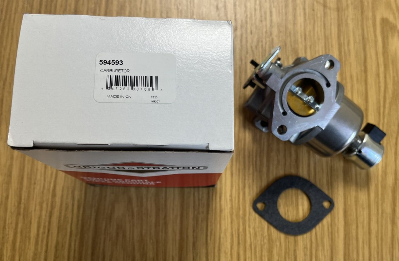 GENUINE BRIGGS & STRATTON CARBURETTOR 594593 Briggs carb replaces ...