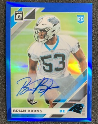 2019 Panini Donruss Optic Brian Burns RC Auto Blue /75 | eBay