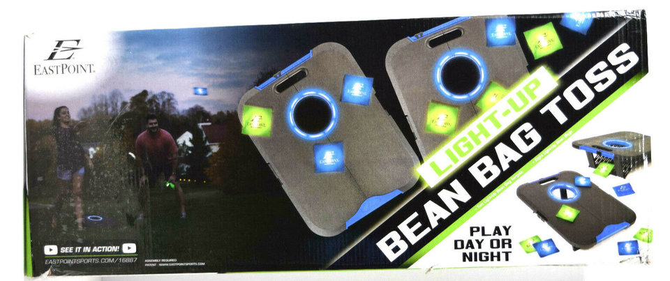 Light-Up Bean Bag Toss Set 23.5" x 18" Portable Game Target Board Fun ...