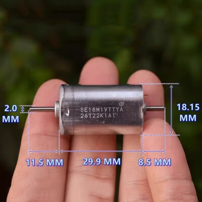 Dual Shaft Square Motor DC 12V 8200RPM Mini Square Motor - 18x18mm, 6 ...