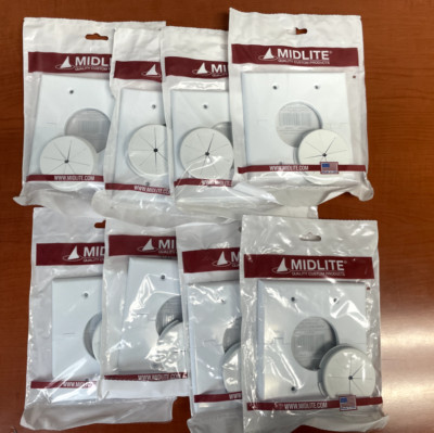 Midlite 2GSWH-GR2 Double-Gang Splitport with Grommet Lot of 8 | eBay