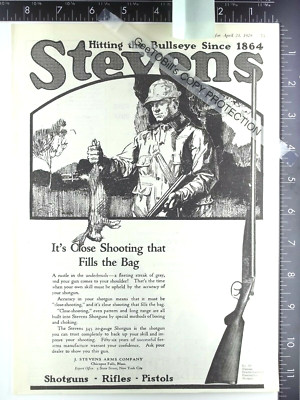 1920 ADVERTISEMENT ADVERTISING for Stevens Arms Co. model 345 20 gauge ...