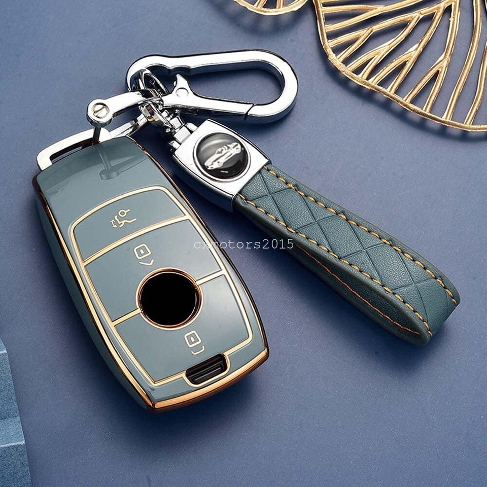 3 Buttons TPU Case Cover Car Key Fob Protector For Mercedes Benz A C E ...