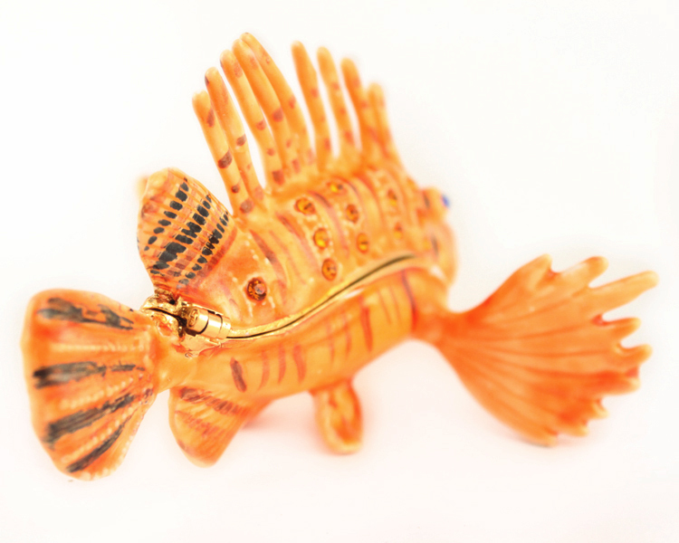 Venomous Fish Jewelry Trinket Box Decorative Collectible Sea Ocean Gift ...