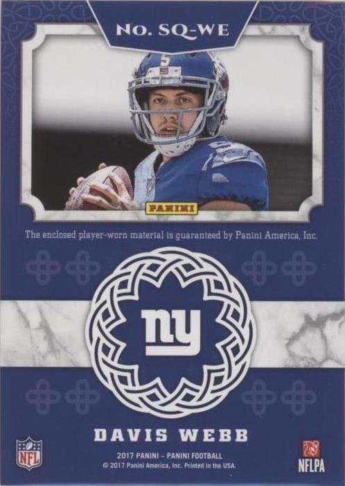 2017 Panini Davis Webb #SQ-WE for sale | eBay