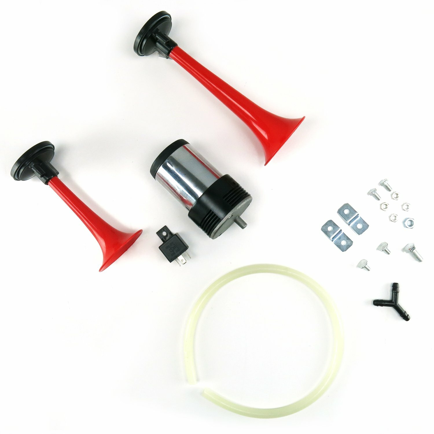 EVAC2 Dual Trumpet Train Horn Kit with Compressor trigger horns TRGH161 ...