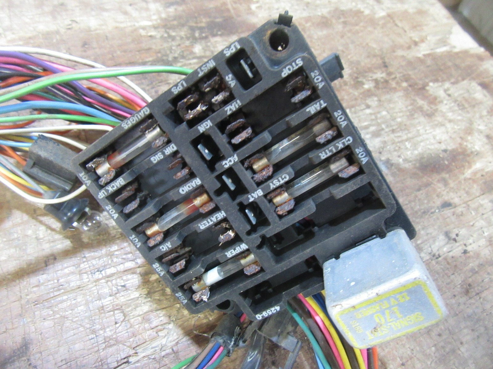 1968 Chevrolet Impala Belair interior under dash fuse box wire harness ...