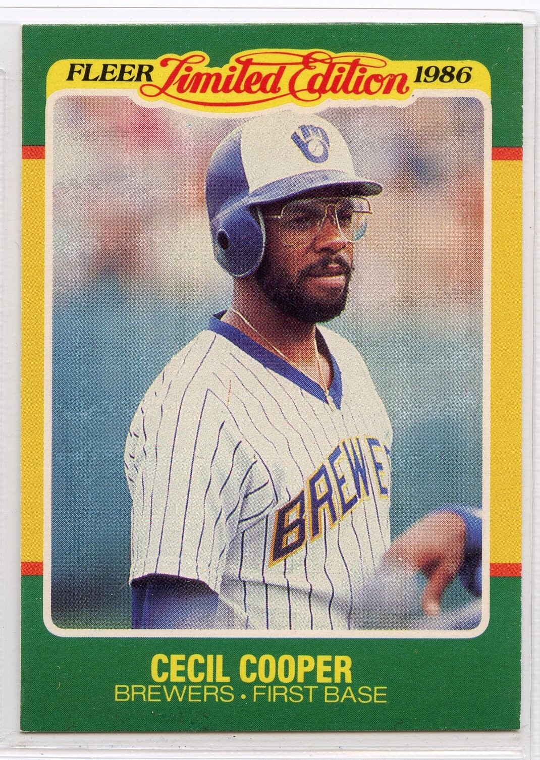 1986 Fleer Baseball Limited Edition - #12 - Cecil Cooper - Milwaukee Brewers | eBay