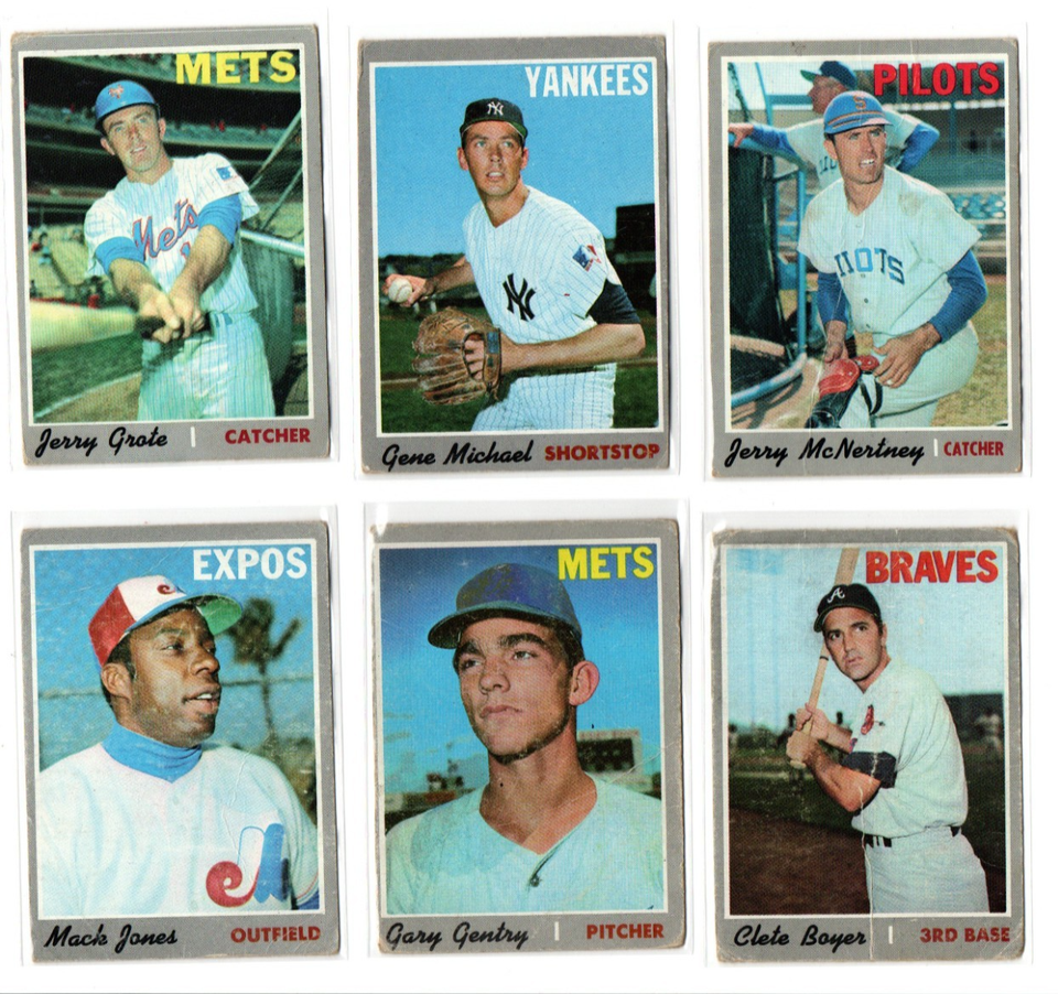 170 CT. LOT 1970 TOPPS VTG. BASEBALL SET CARDS AARON RYAN SEAVER MORGAN ...