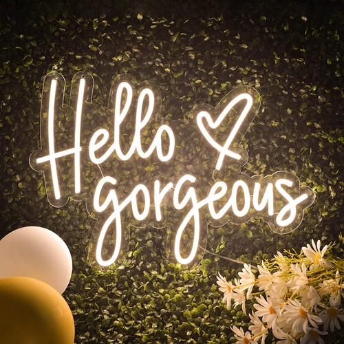 Hello Gorgeous LED Neon Sign Light for Bedrooms Party Wall Decor 19 ...