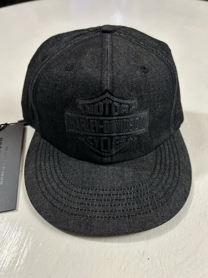 Harley Davidson Motorcycles Black Denim Snapback Men /Women SnapBack ...