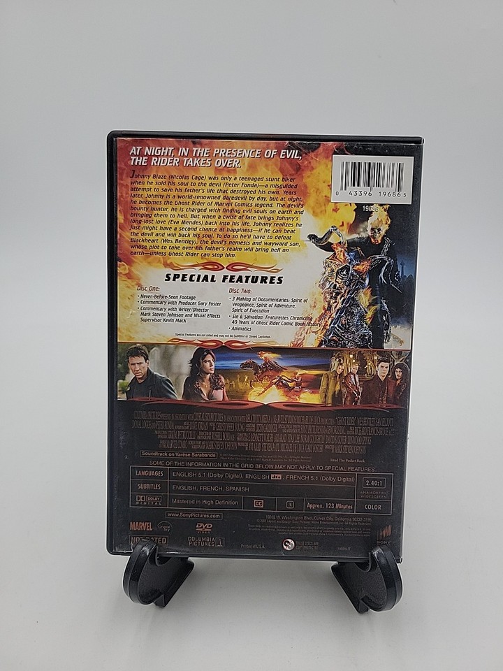 Ghost Rider (DVD) 2007 ~ 2-Disc Set, Extended Cut - Ships Fast Same Day ...
