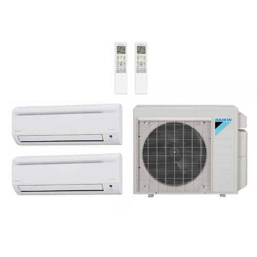 Daikin 24,000 Btu 17.9 SEER2 R-32 2-Zone Mini Split Heat Pump System ...