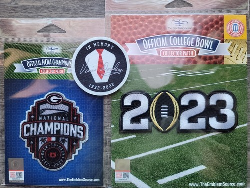 National Champions + Vince Dooley + 2023 NAAC jersey Patch - Georgia ...
