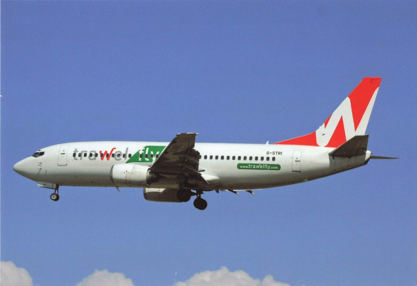 Postcard Airline TRAWEL FLY B 737-33A G-STRI Unposted AUC1. | eBay