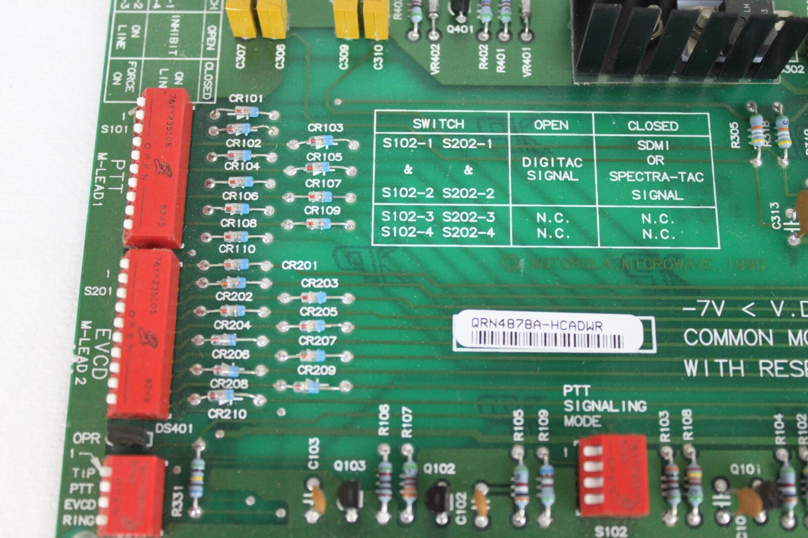 Motorola Astro Tac Simulcast Delay Board QRN4878A for Quantar and ...