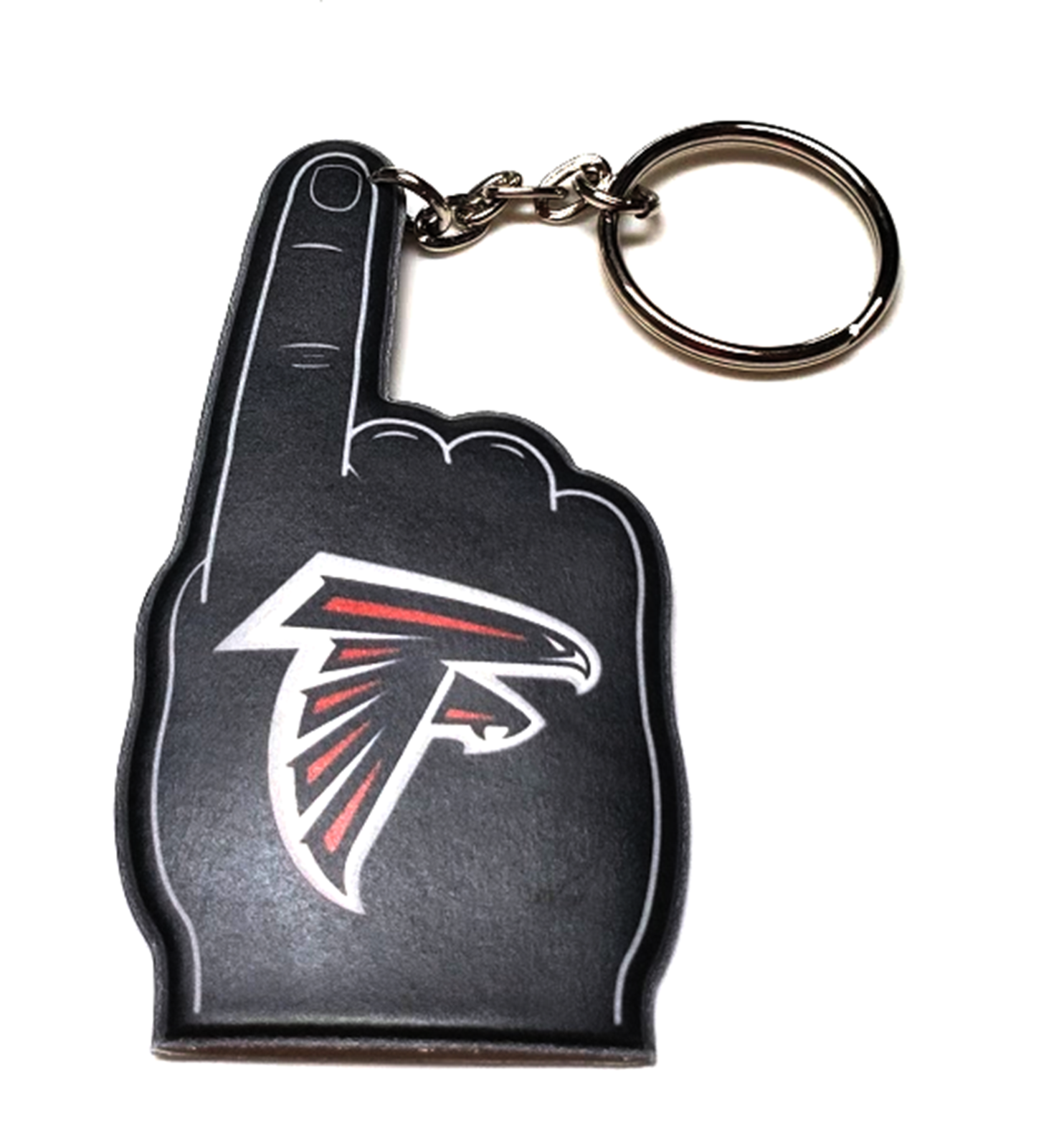 ATLANTA FALCONS NFL KEYCHAIN WERE #1 FINGER PUPPET FOAM-LINED VINYL 2 ...