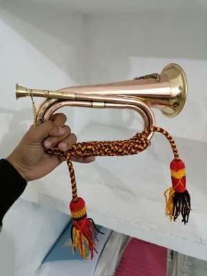 Copper Brass Bugle Military Cavalry Orchestra Band Bigul Set of 20 unit ...