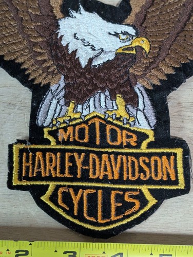 🔥 Early Harley Davidson Bald Eagle Large Motorcycle Jacket Patch 9” Vintage | eBay