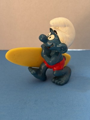 Vintage 1981 The Smurfs Schleich Peyo Surfing Smurf w/Surfboard | eBay