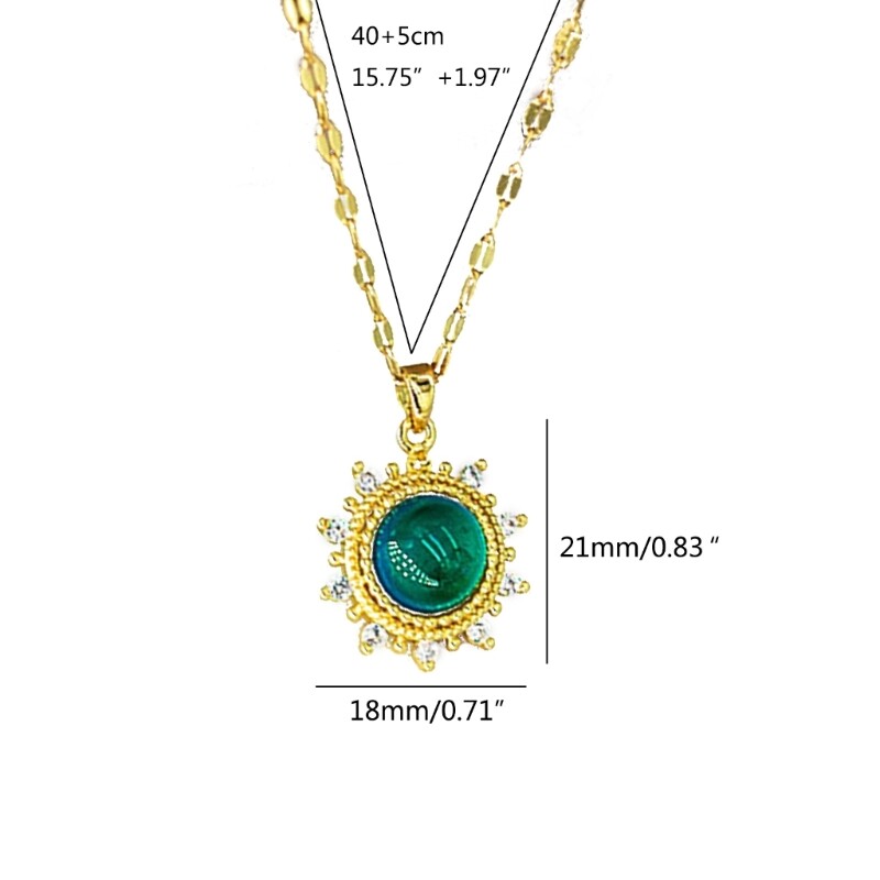 Temperature Sensing Color Changing Necklace Handmade Mood Stone ...