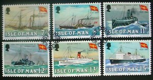 GREAT BRITAIN: ISLE OF MAN 1980: STEAM PACKET SHIPS: SET OF 6 USED ...