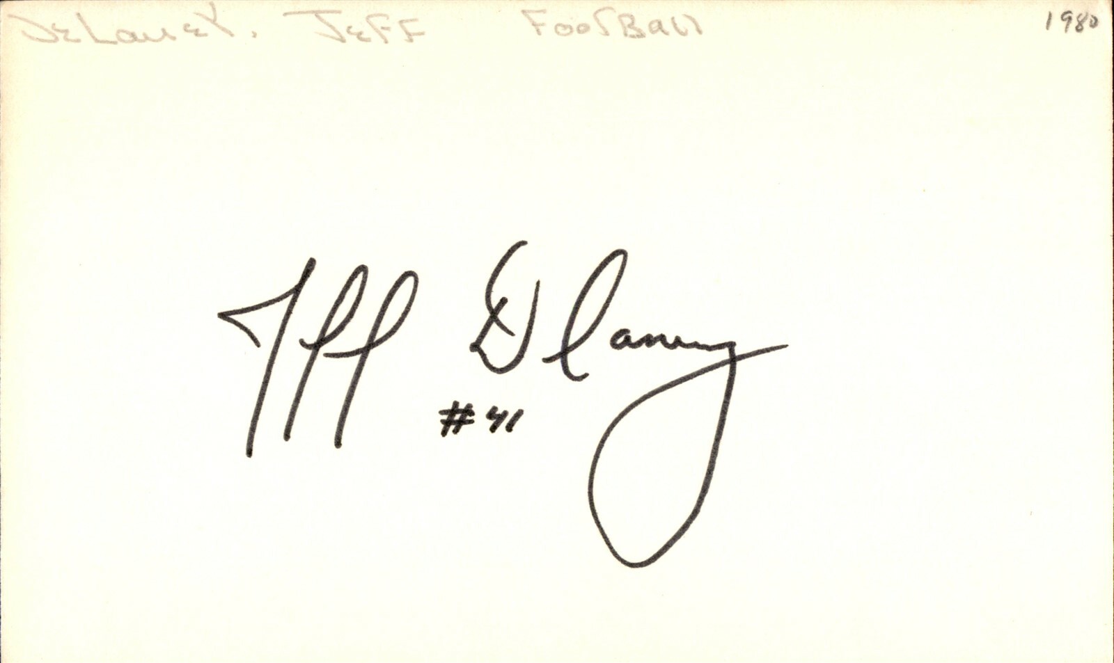 Jeff Delaney Signed Index Card 3x5 Autographed Rams Colts Pitt Panthers ...