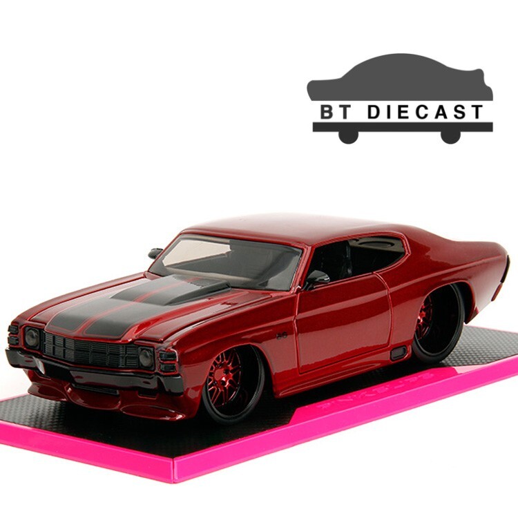 JADA PINK SLIPS 1971 CHEVROLET CHEVELLE SS 1/24 DIECAST MODEL CAR RED ...