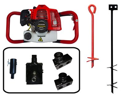 Post hole auger/digger to 1/2" drive adapter for mobile home/earth ...