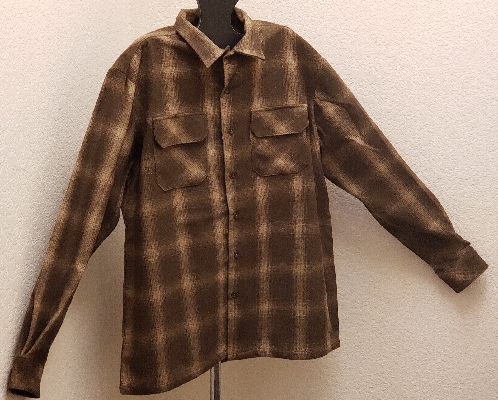 FB County Super Heavyweight Wool Blend Long Sleeve Shirt Flannel Cholo ...
