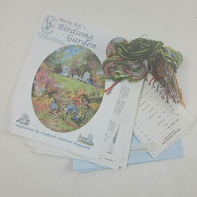 Birdsong Garden Marty Bell Counted Cross-Stitch Kit 14 Ct 9.5x12" #1431 ...