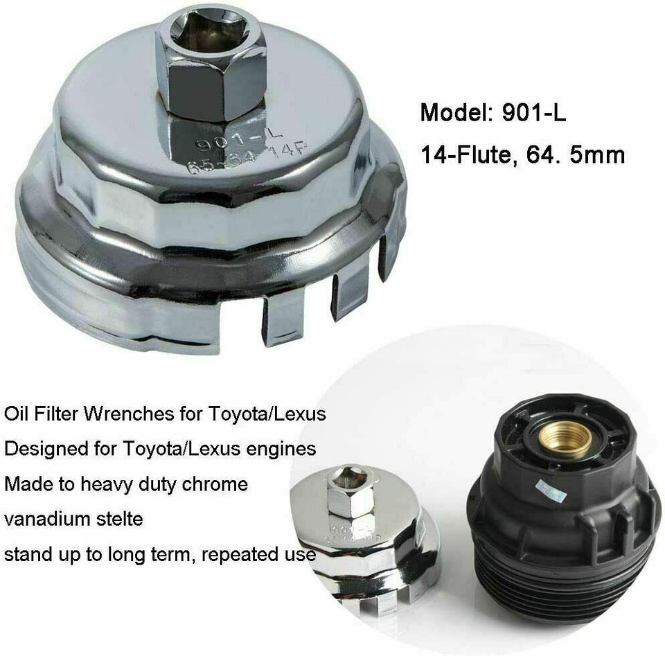 Steel-Oil Filter Cap Wrench Remover Housing Cup Tool for Toyota Lexus 2 ...